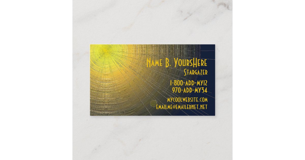 Metallic Sun Business Card | Zazzle