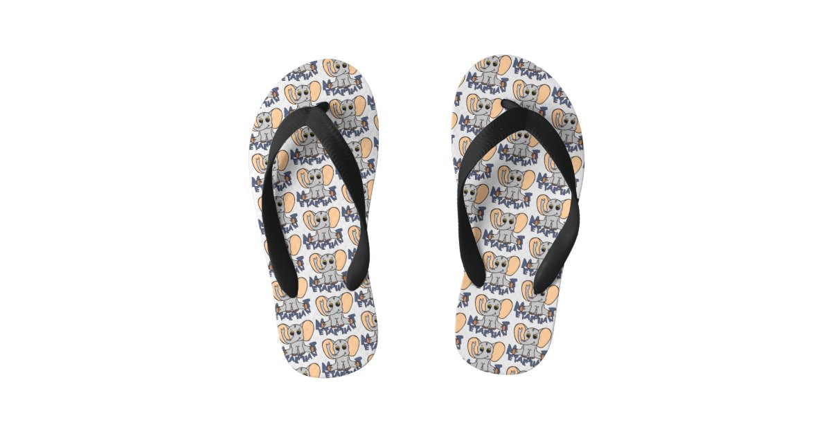 Metalphant Elephant Flip Flops - multi image | Zazzle