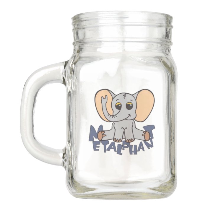 Metalphant Elephant Mason Jar | Zazzle.com