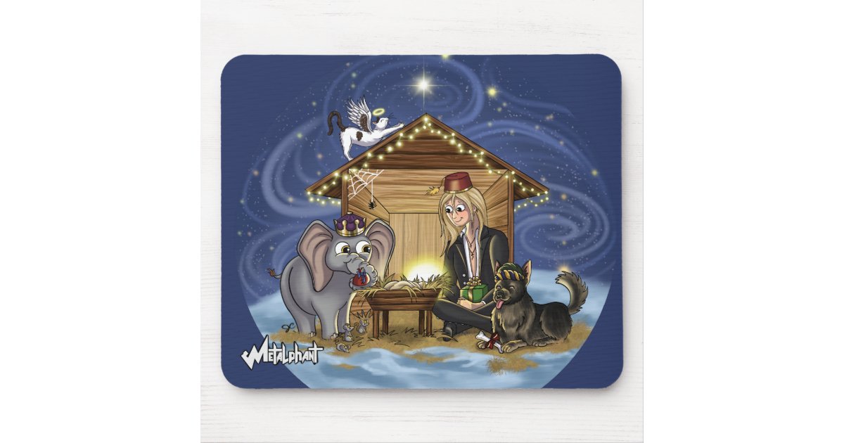 Metalphant Wilbur's True Meaning of Christmas Mouse Pad | Zazzle