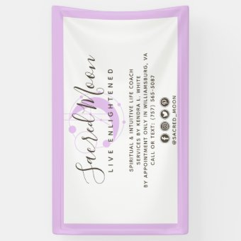 Metaphysical Moon Minimalist Purple Social Media Banner | Zazzle