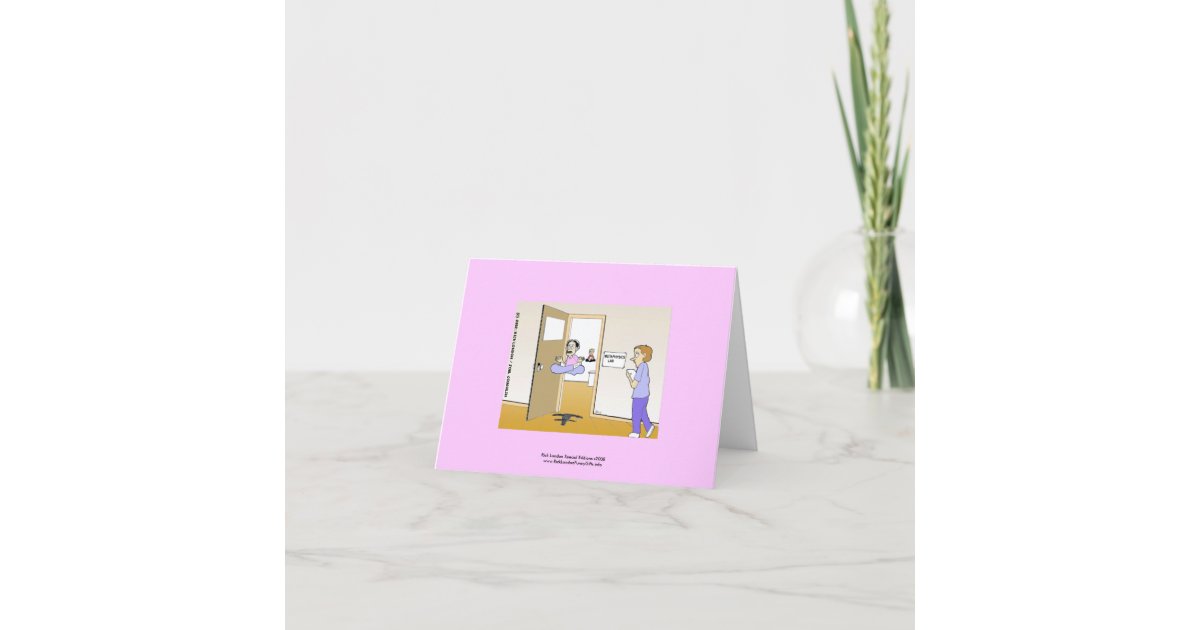 Metaphysics Lab Classic Cartoon Note Card | Zazzle