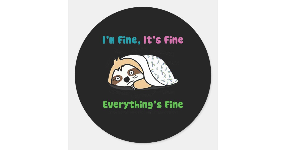 Metastatic Breast Cancer Awareness I'm Fine It's F Classic Round ...