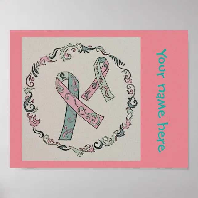 Metastatic Breast Cancer Ribbons Poster | Zazzle