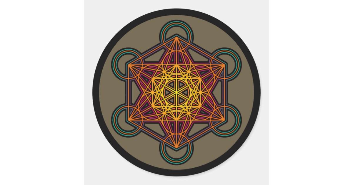 metatron cube mandala sticker | Zazzle
