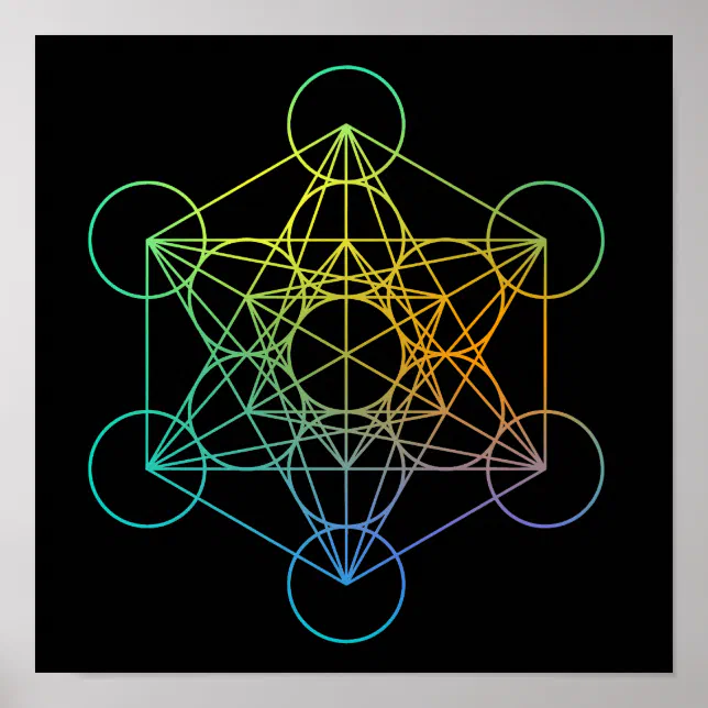 Metatron Cube Sacred Geometry Poster | Zazzle