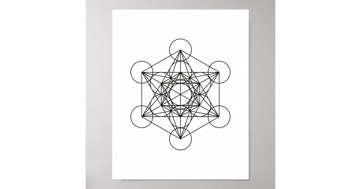 Metatron Sacred Geometry Wall Art Poster | Zazzle