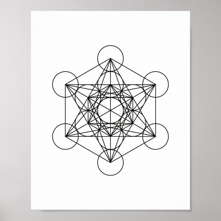 Metatron Sacred Geometry Wall Art Poster | Zazzle.com