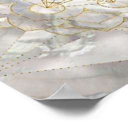 Metatron's Cube in lotus Sacred Geometry Poster | Zazzle