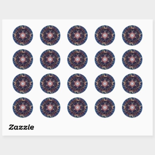 Metatron's Cube - Merkabah - Sacred Geometry Classic Round Sticker | Zazzle