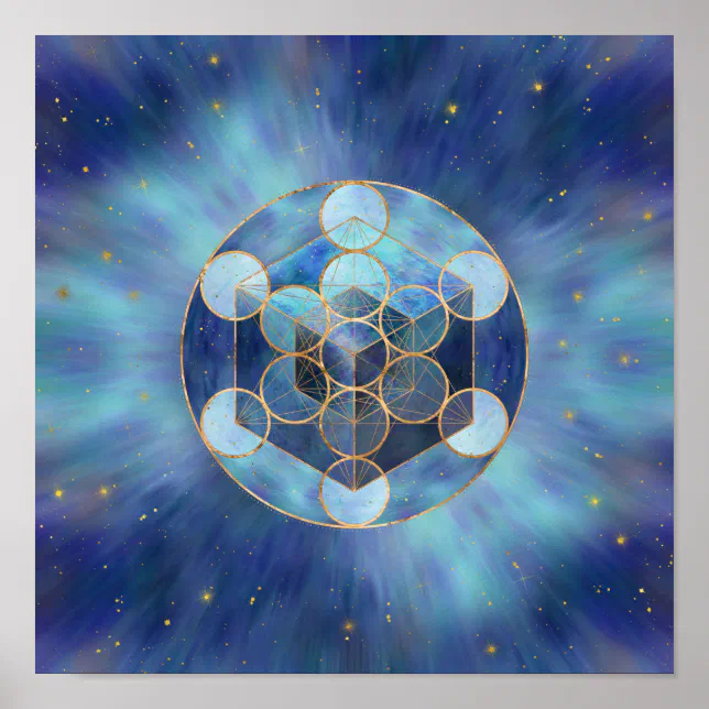 Metatron's Cube Sacred Geometry Poster | Zazzle