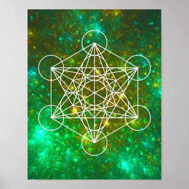 Metatron's Cube, Sacred Geometry, Spiritual Symbol Poster | Zazzle