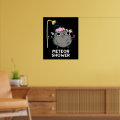 Meteor Shower Funny Science Pun Dark BG Poster | Zazzle