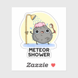 Meteor Shower Funny Science Pun Sticker | Zazzle