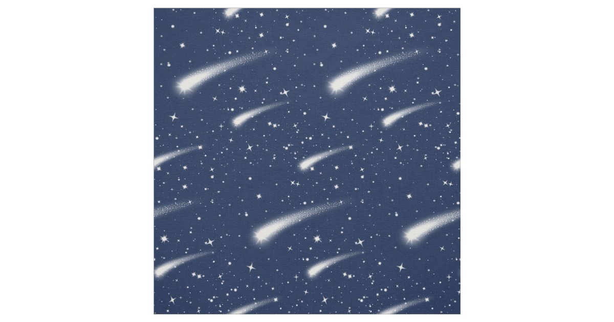 Meteor Shower Shooting Star Fabric by the Yard | Zazzle