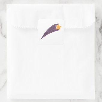 Meteor Shower Square Sticker | Zazzle