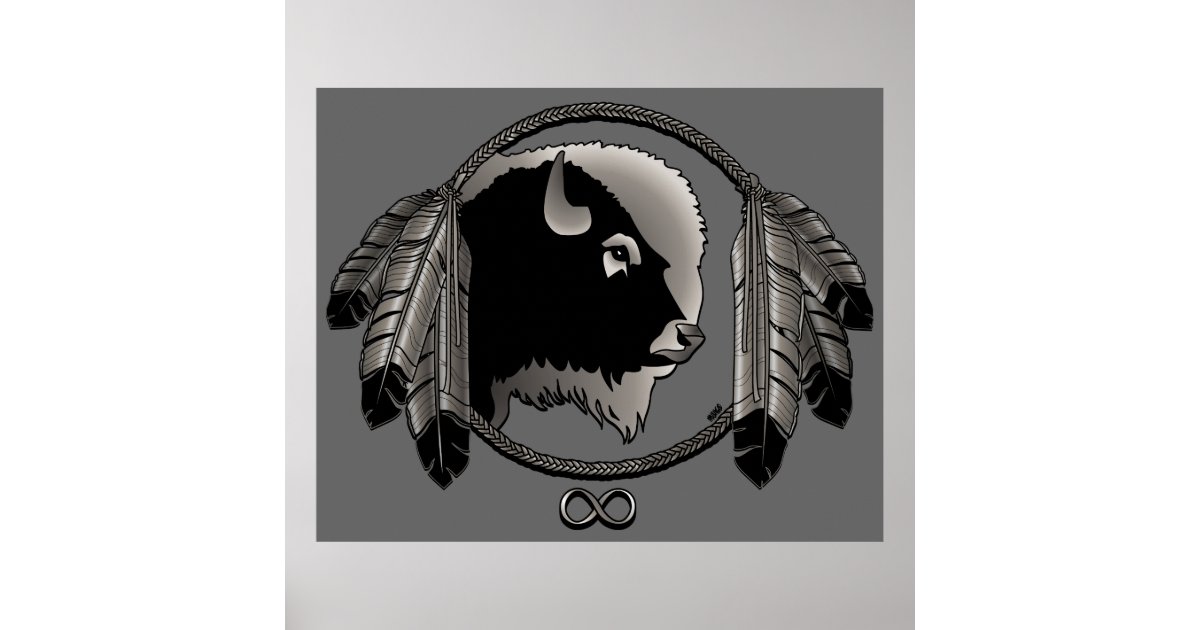 Metis Art Poster Spirit Animal Native Print Poster | Zazzle
