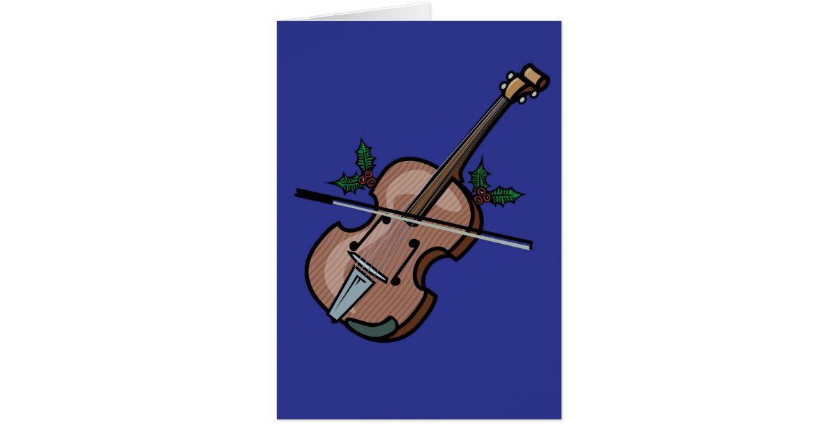 Metis Fiddle Christmas Card with Greeting | Zazzle