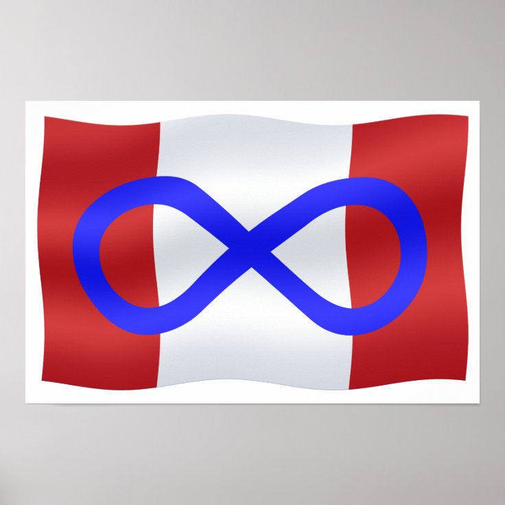 Metis Flag Poster Metis Canada Flag Souvenir Print | Zazzle