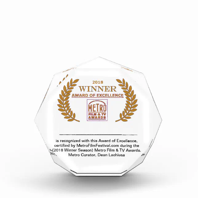 METRO AWARDS, add your name Acrylic Award | Zazzle