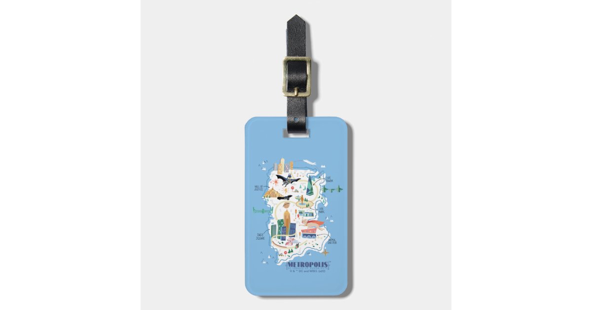 Metropolis Story Book Map Luggage Tag | Zazzle