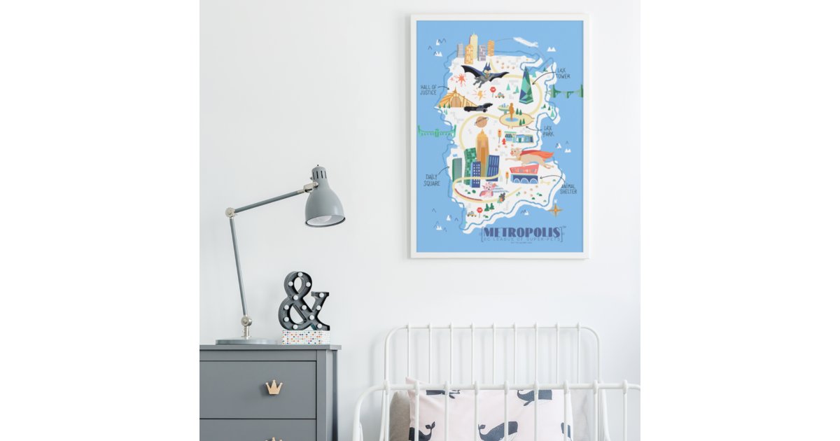 Metropolis Story Book Map Poster | Zazzle