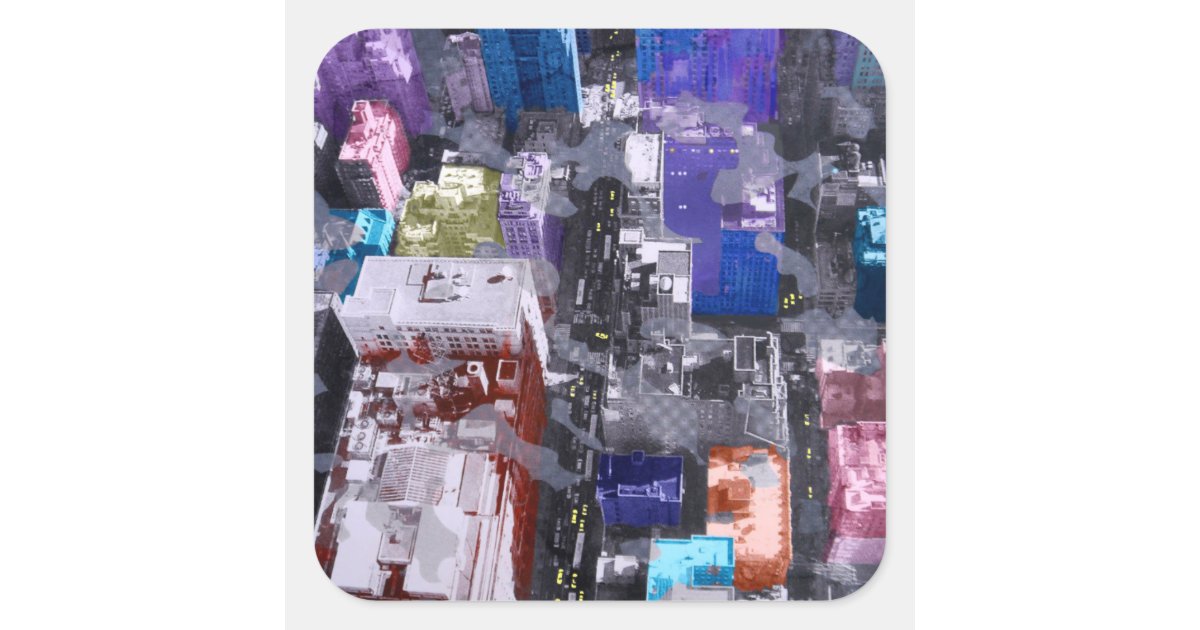 Metropolis VIIII Square Sticker | Zazzle