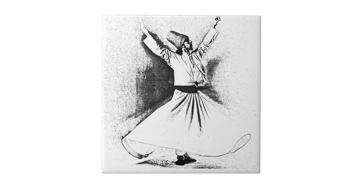 Mevlana Sufi Dervish Dancing Ceramic Tile | Zazzle