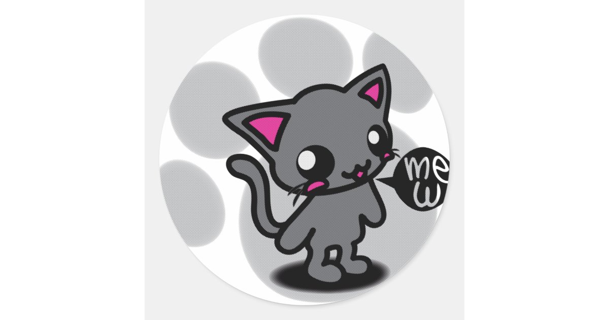 MEW CLASSIC ROUND STICKER | Zazzle
