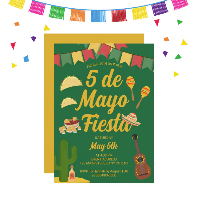 Mexican 5 de Mayo Fiesta Invitation | Zazzle