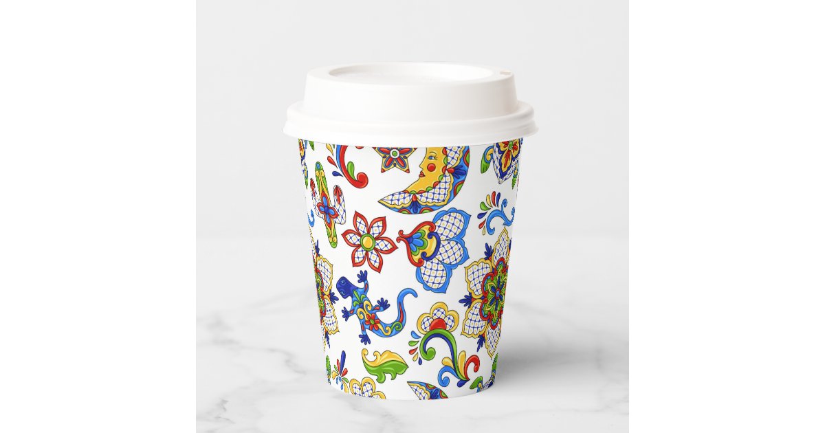 Mexican Art Paper Cups | Zazzle