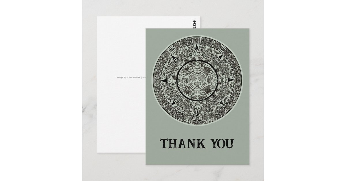 Mexican Aztec Sun Stone Mayan Calendar 1 Postcard | Zazzle