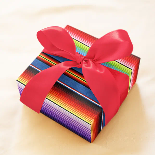 Mexican Blanket Fiesta Stripes Colorful Sarape Wrapping Paper | Zazzle