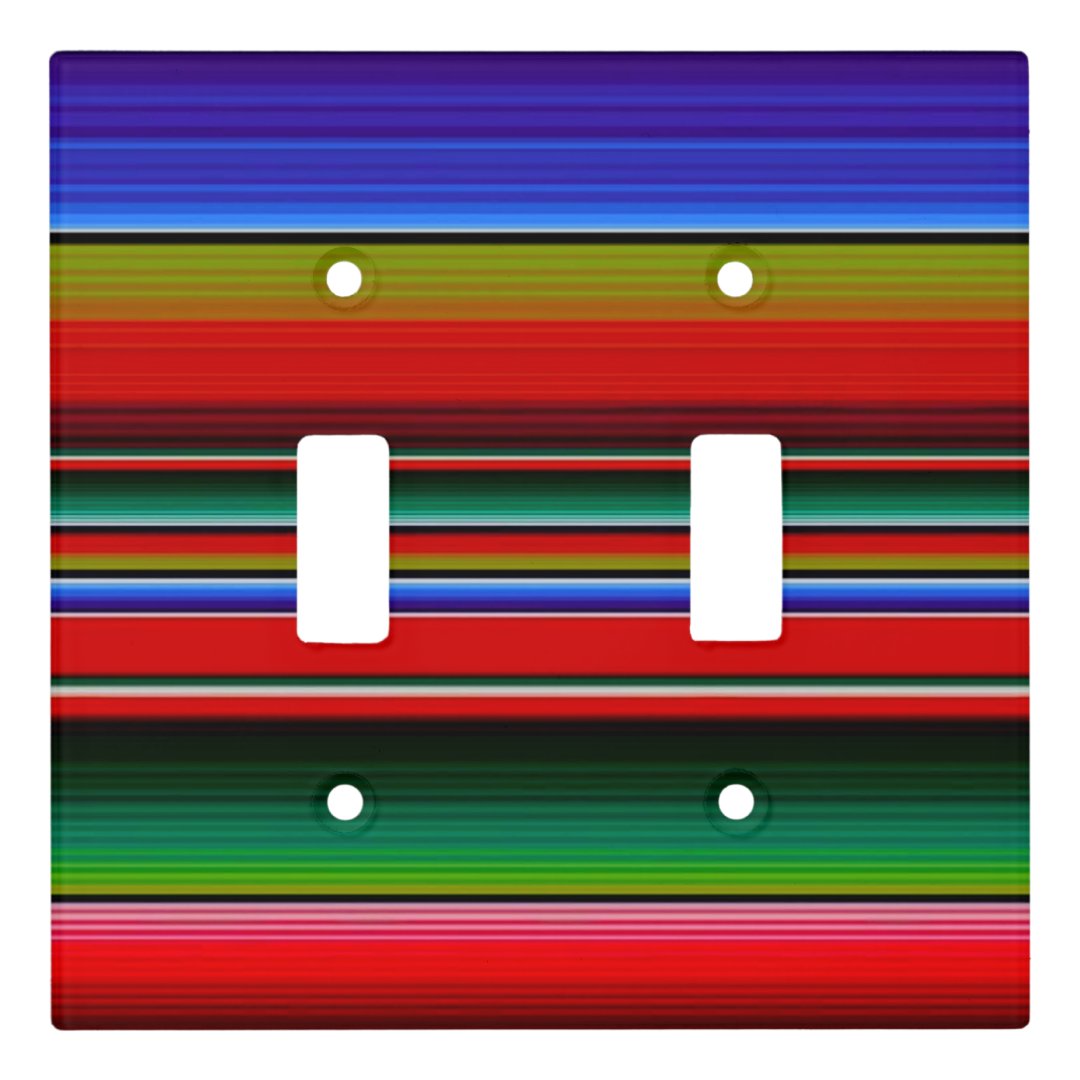 Mexican Blanket Stripes Colorful Serape Light Switch Cover | Zazzle