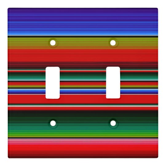 Mexican Blanket Stripes Colorful Serape Light Switch Cover | Zazzle.com