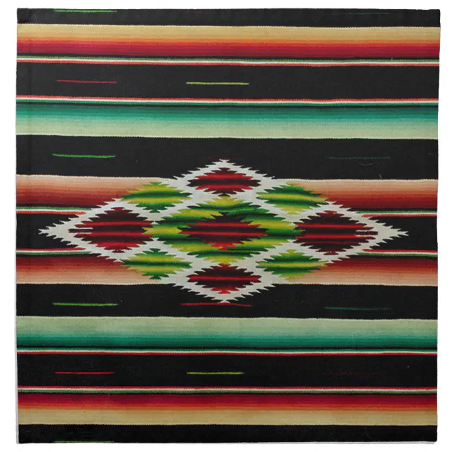 Mexican Blanket Traditional Spanish Fiesta Serape Cloth Napkin | Zazzle