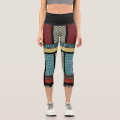 Mexican Block Stripe Pattern 1 Capri Leggings | Zazzle