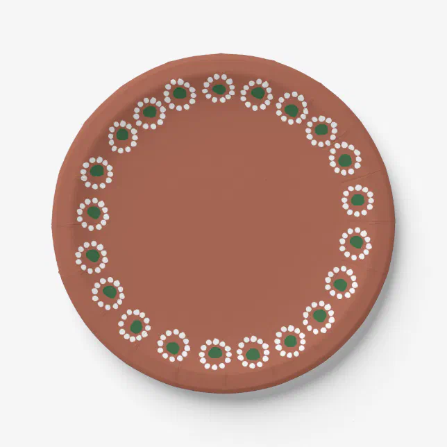 Mexican Boho Barro Paper Plates | Zazzle