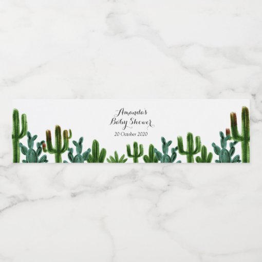 Mexican Cactus Water Bottle Labels | Zazzle