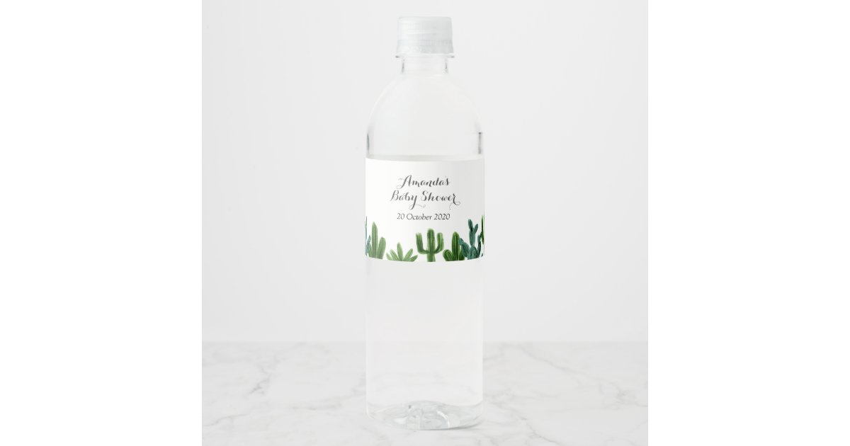 Mexican Cactus Water Bottle Labels | Zazzle