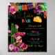 Mexican Colorful Fiesta Floral Birthday Taco Bar Poster | Zazzle