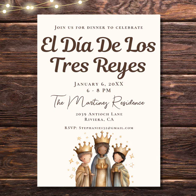 Mexican El Día De Los Tres Reyes Dinner Invitation | Zazzle