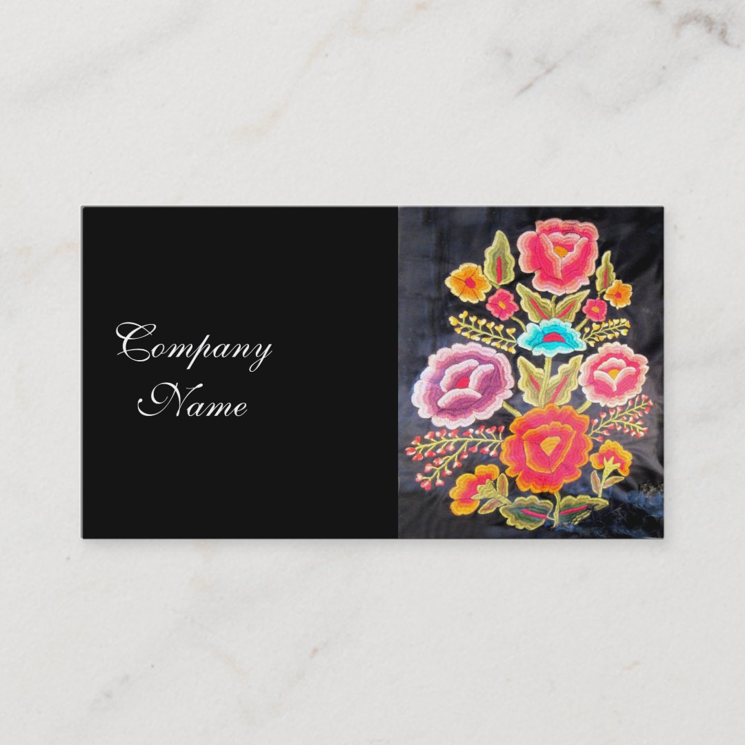 Mexican Embroidery design Business Card | Zazzle