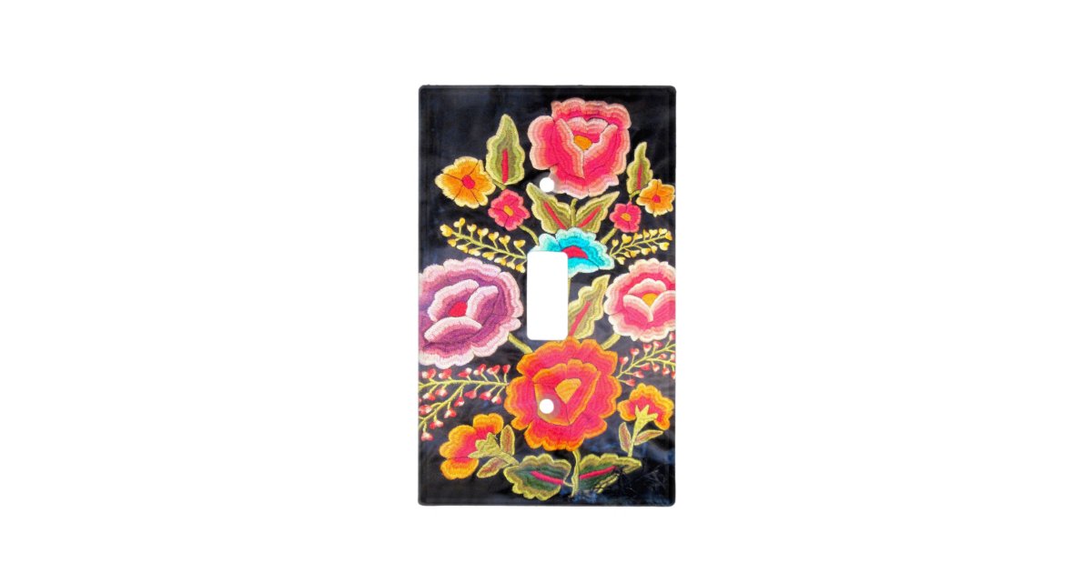 Mexican Embroidery design Light Switch Cover | Zazzle