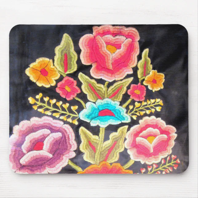 Mexican Embroidery design Mouse Pad | Zazzle