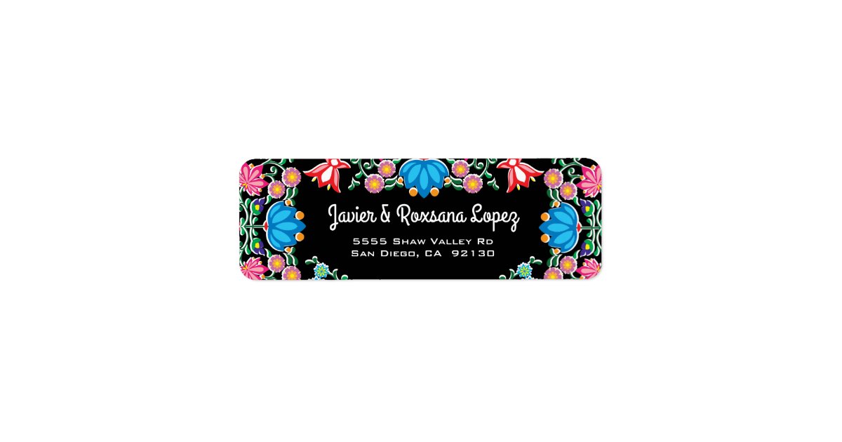 Mexican Fiesta address label | Zazzle