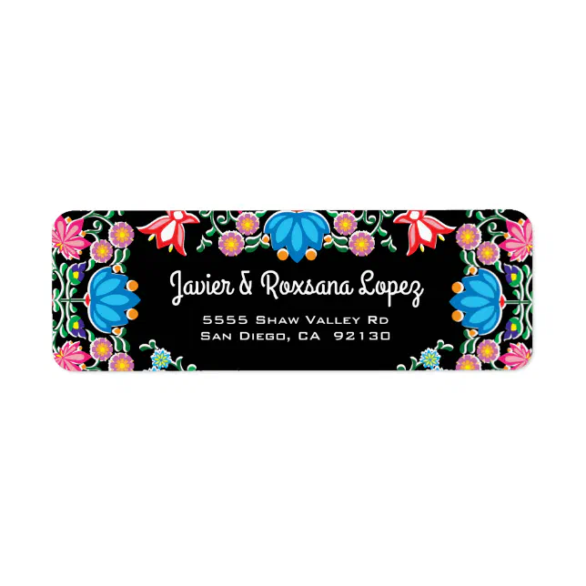 Mexican Fiesta address label | Zazzle