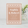 Mexican Fiesta Barro Papel Picado Boho Wedding Invitation | Zazzle