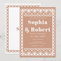 Mexican Fiesta Barro Papel Picado Boho Wedding Invitation | Zazzle