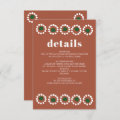 Mexican Fiesta Boho Barro Wedding Enclosure Card | Zazzle